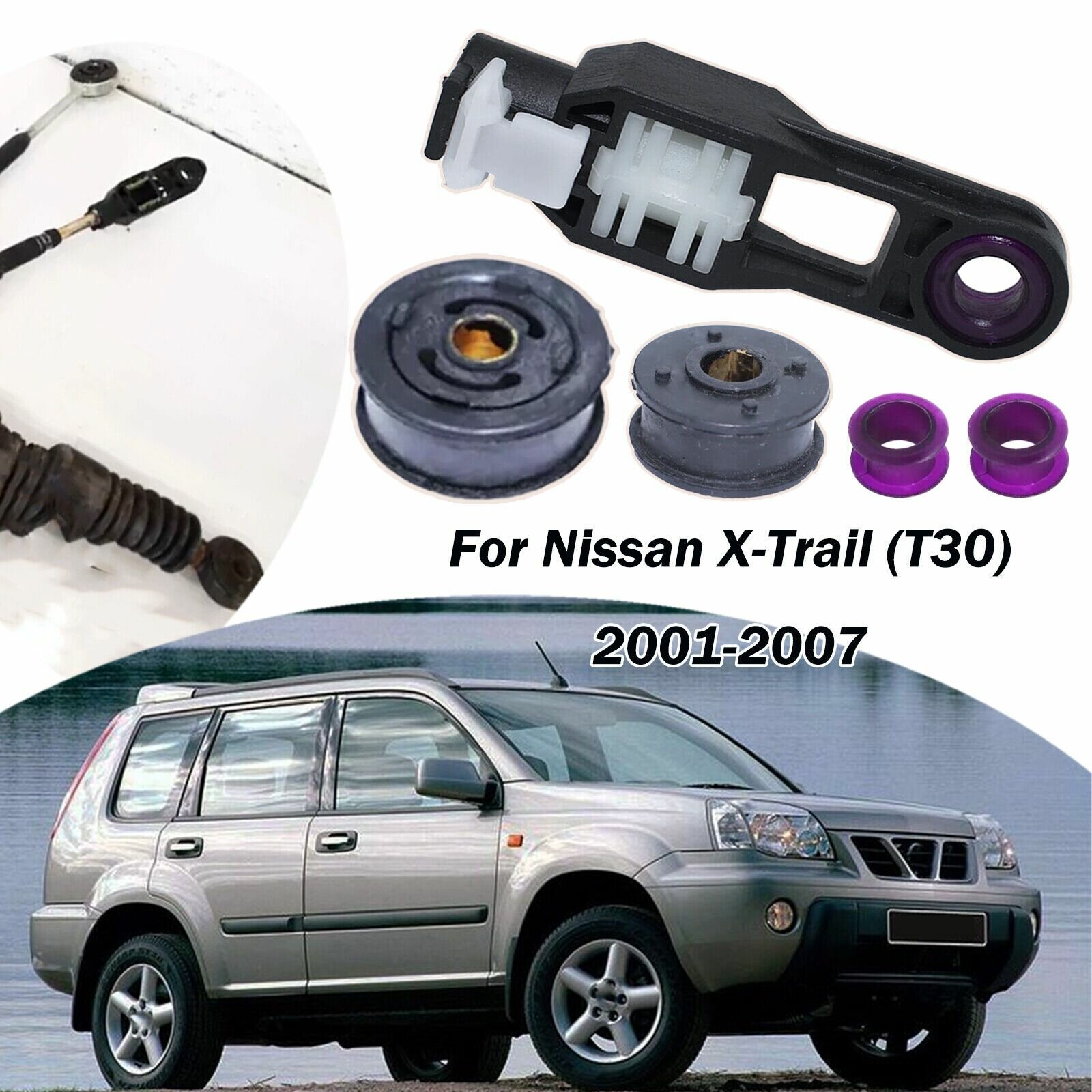 Ремонтный комплект втулок троса кулисы КПП 4 шт для рычага КПП Nissan X-Trail T30 2001-2007 и Primera 1997-2016