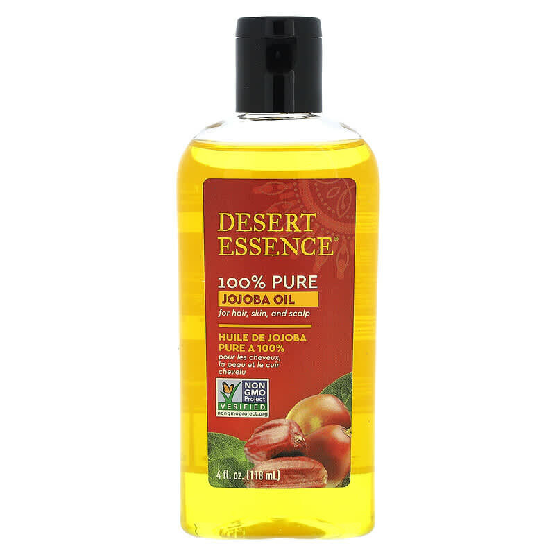 Desert Essence, на 100% чистое масло жожоба, для волос, кожи и кожи головы, 118 мл