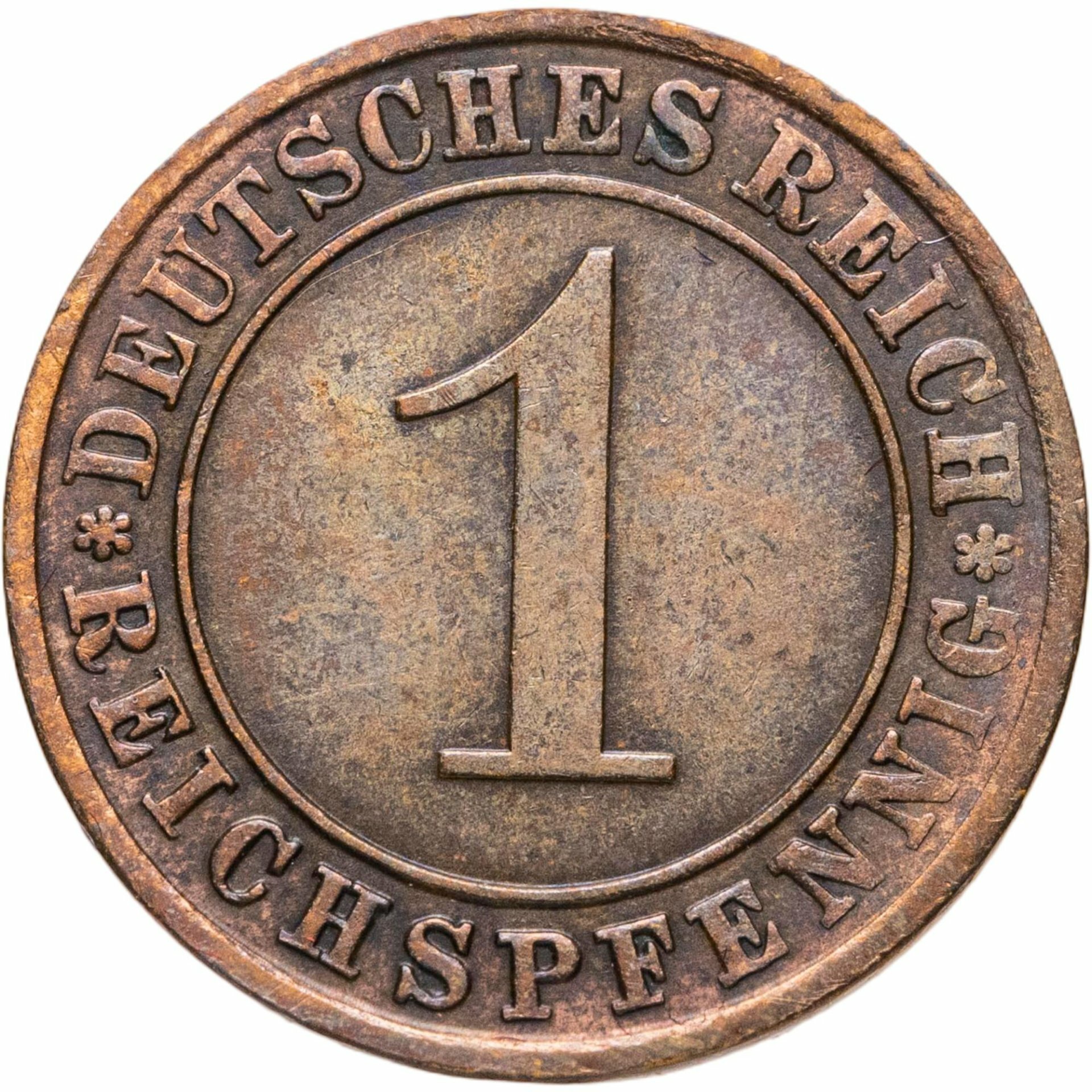 Германия 1 рейхспфенниг (reichspfennig) 1933 A знак монетного двора "A"  — Берлин