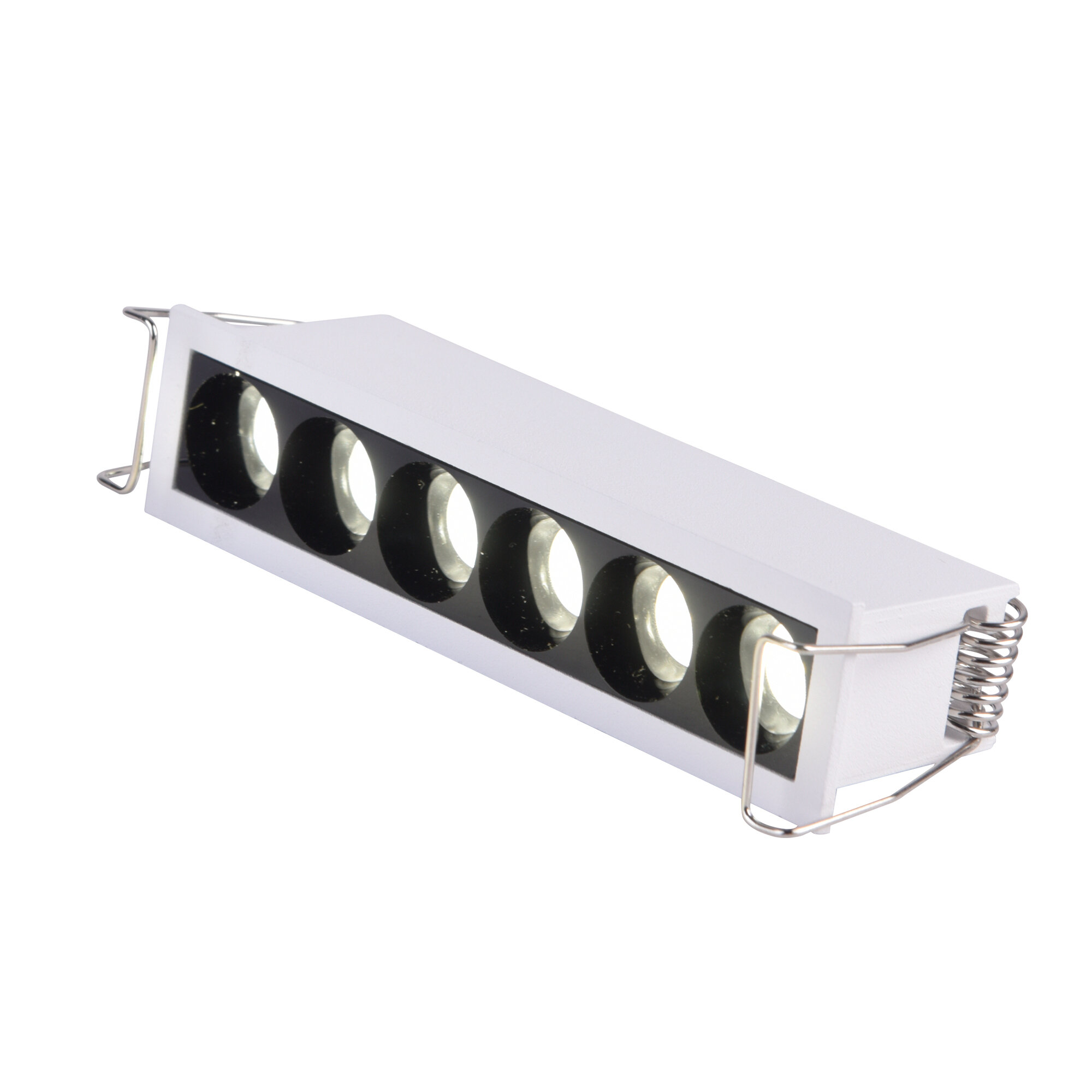 Светильник встраиваемый белый LED 1*7W 4000K 700Lm Ra 24 IP20 L125xW30xH36 170-240VV ST762.542.07