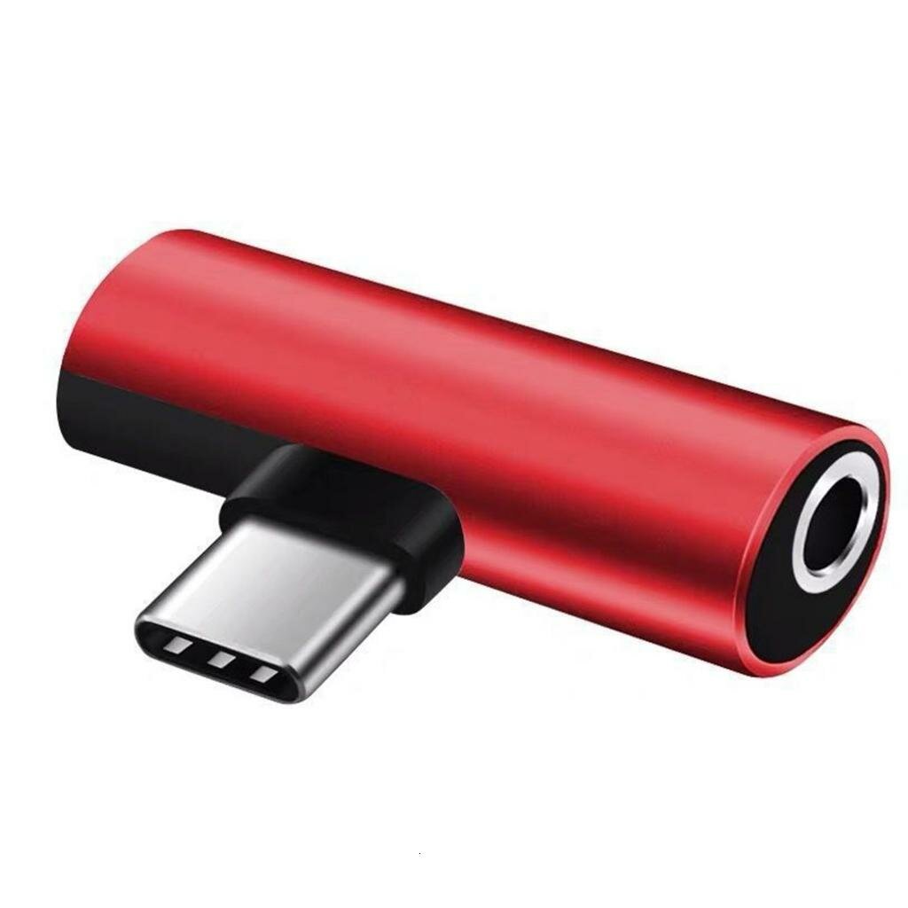 Адаптер USB-C — гнездо 3,5 мм, красный