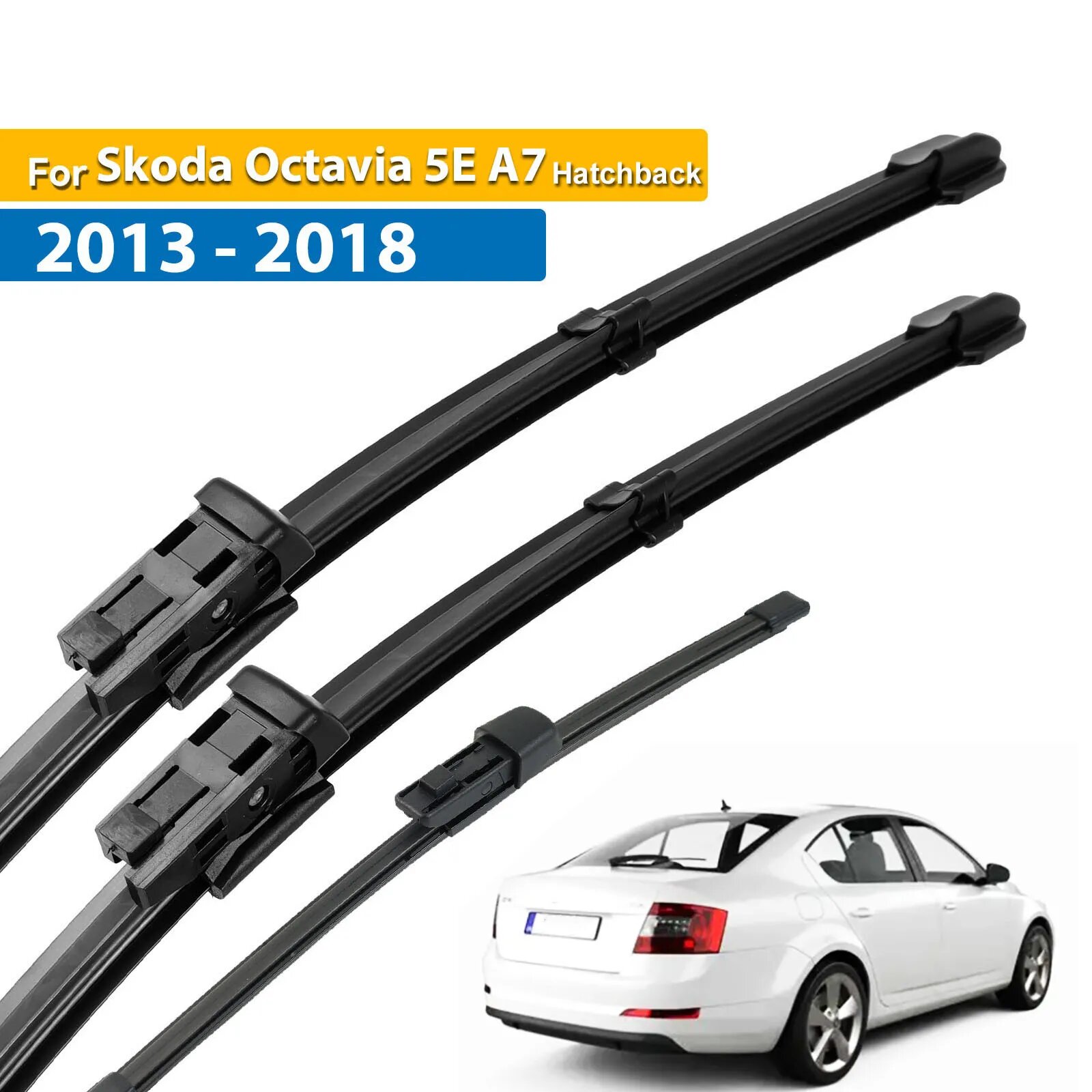 Набор стеклоочистителей Erick's Wiper для Skoda Octavia 5E Hatchback 2013-2017 Шкода Октавиа Октавия, 24 + 19 + 16 дюймов