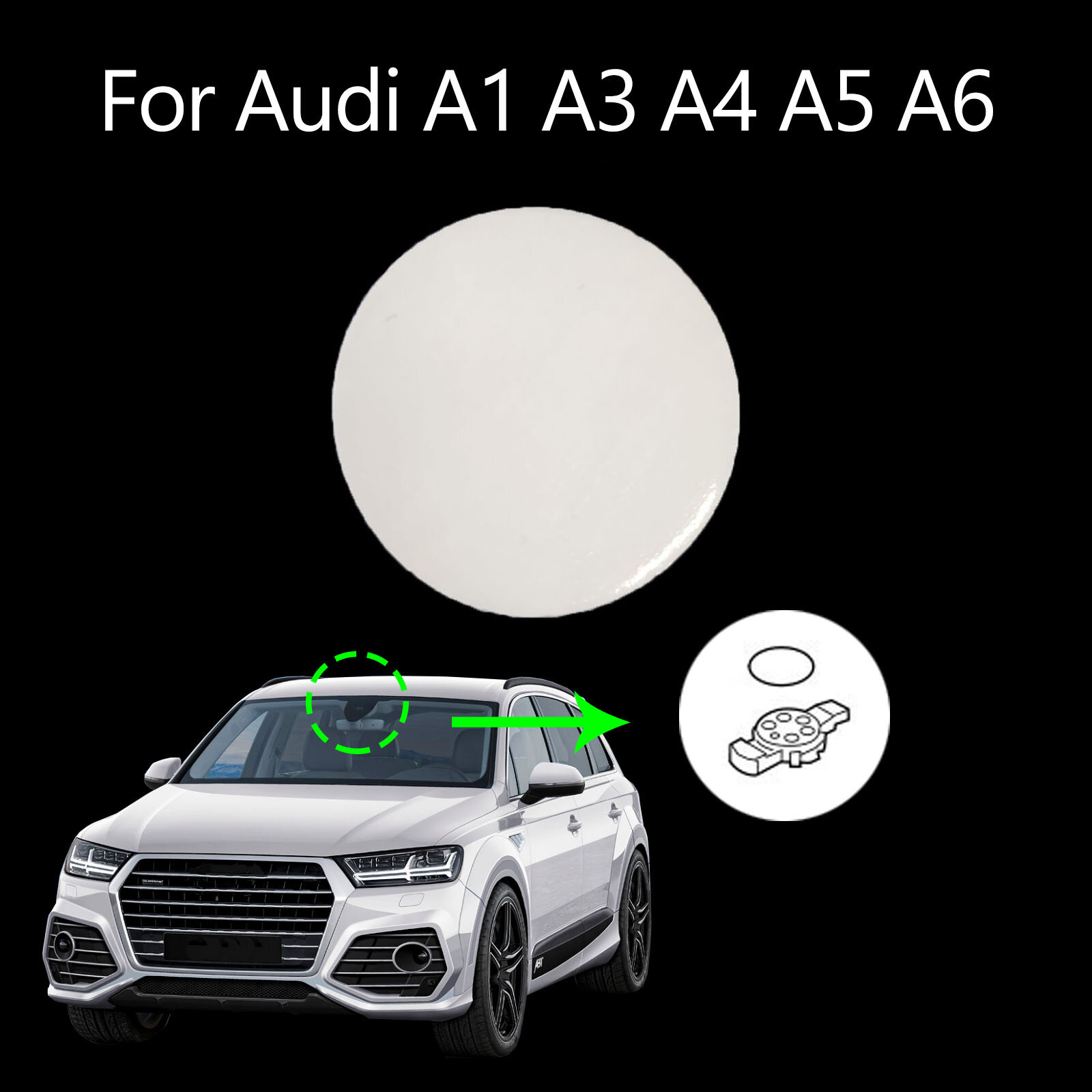 Гелевая накладка для датчика дождя на лобовом стекле Audi RPL 8U0955609 — клейкая наклейка для A1 A3 A4 A5 A6 A7