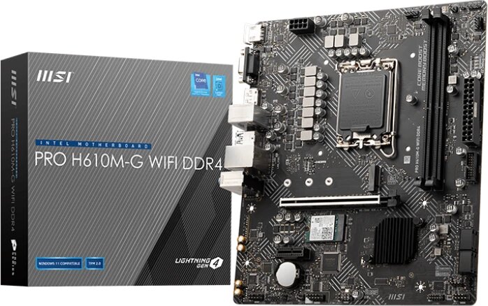 Материнская плата MSI H610M-G PRO WiFi DDR4 Socket 1700, оригинал