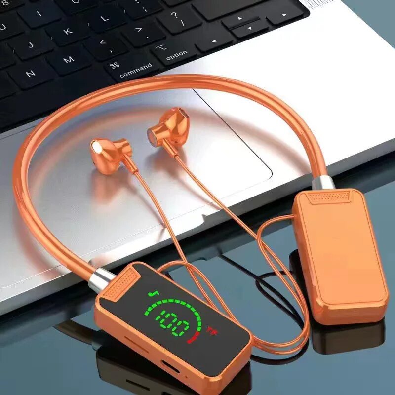 Беспроводные наушники-воротник с Bluetooth, микрофоном и звуковой картой, длительный срок службы для пения в KTV —