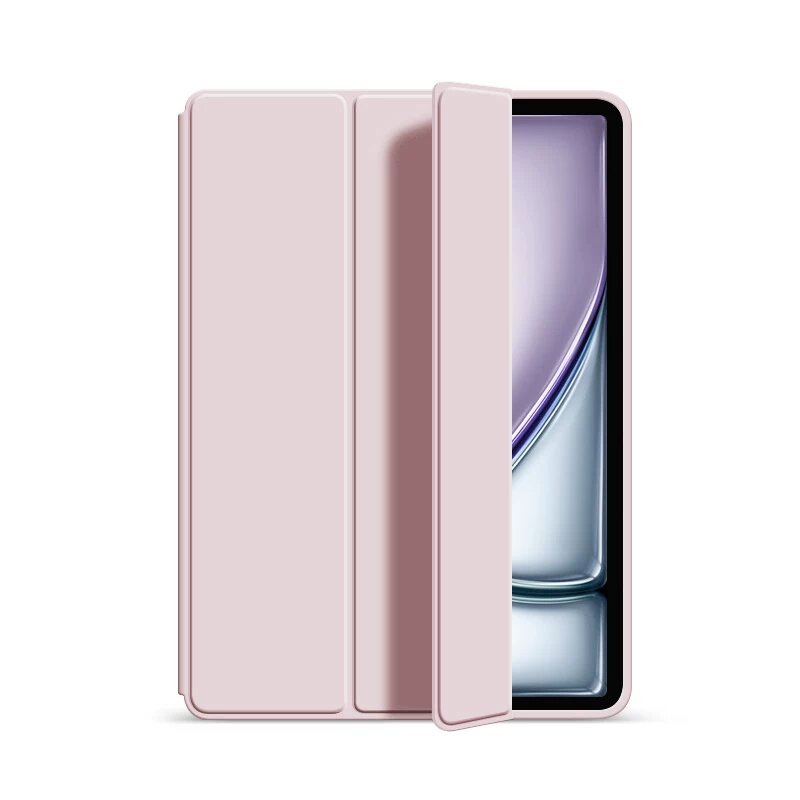 Защитный полный корпус мягкий чехол для iPad Air 7 2025 11 дюймов, розовый нежный складной дизайн