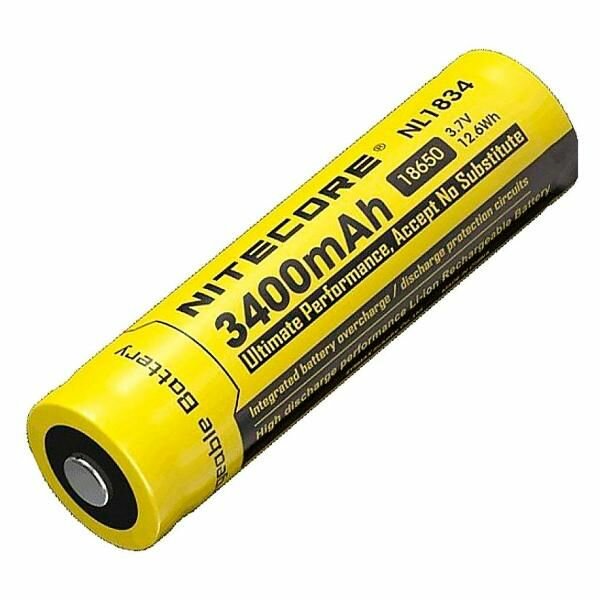 Аккумуляторная батарейка Nitecore NL1834 18650 3.7v 3400mA