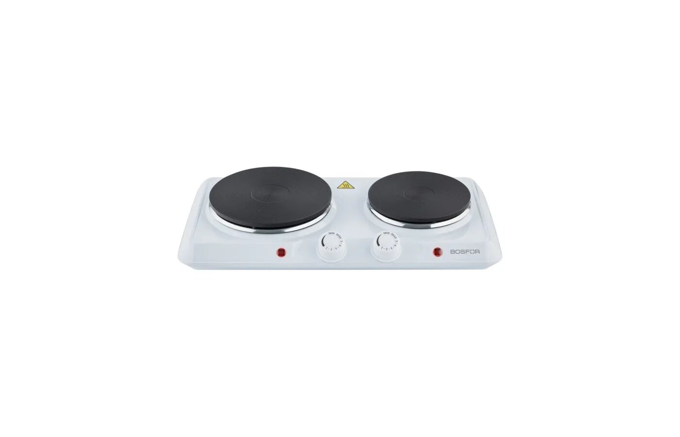 Плитка электрическая BOSFOR HPCI 212 W, чугун, 2 конфорки, белая