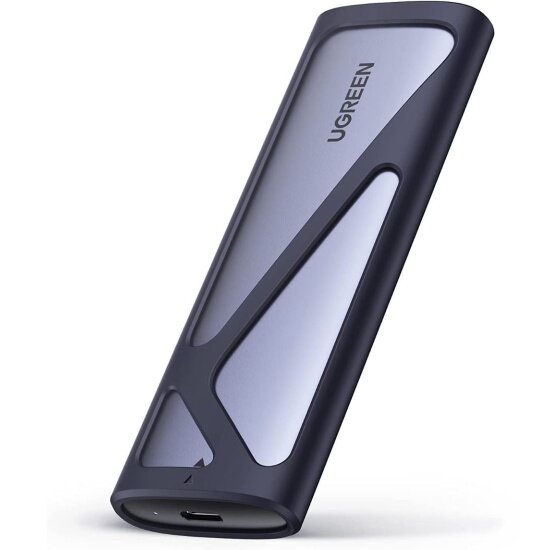 Внешний корпус Ugreen M.2 NVMe/M.2 SATA SSD, с кабелем, серый (90264)