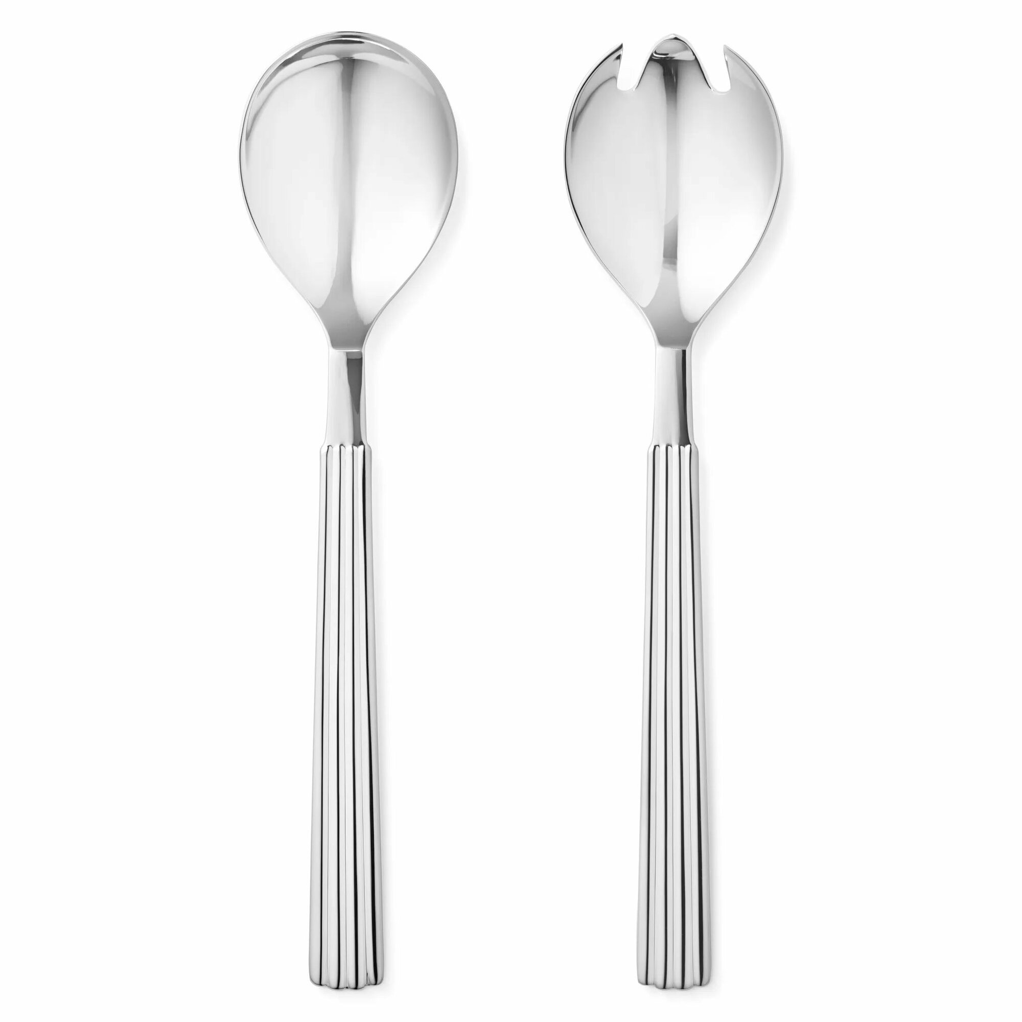 Приборы для салата Bernadotte, Sigvard Bernadotte for Georg Jensen, 23 см, цвет серебро
