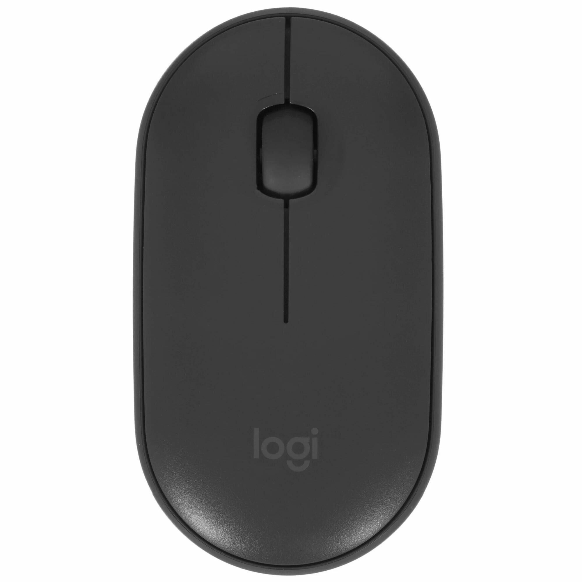 Logitech Мышь 910 - 005718 910 - 005576 Мышь Pebble M350 графитовый оптическая 1000dpi silent беспроводная BT USB для ноутбука 3but