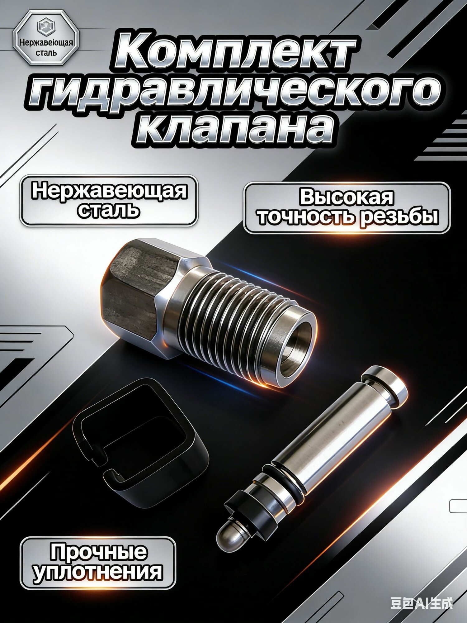 Ремкомплект для домкрата подкатного, адаптер и комплектующие, нагрузка до 2.01 т, стальной переходник для гидравлического оборудования