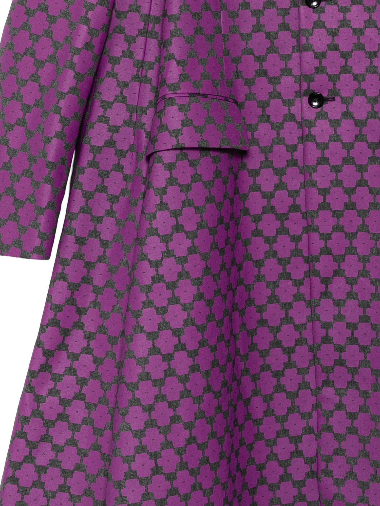 Пальто COMME des GARCONS Geometric-pattern single-breasted coat, размер 50 — фото 1