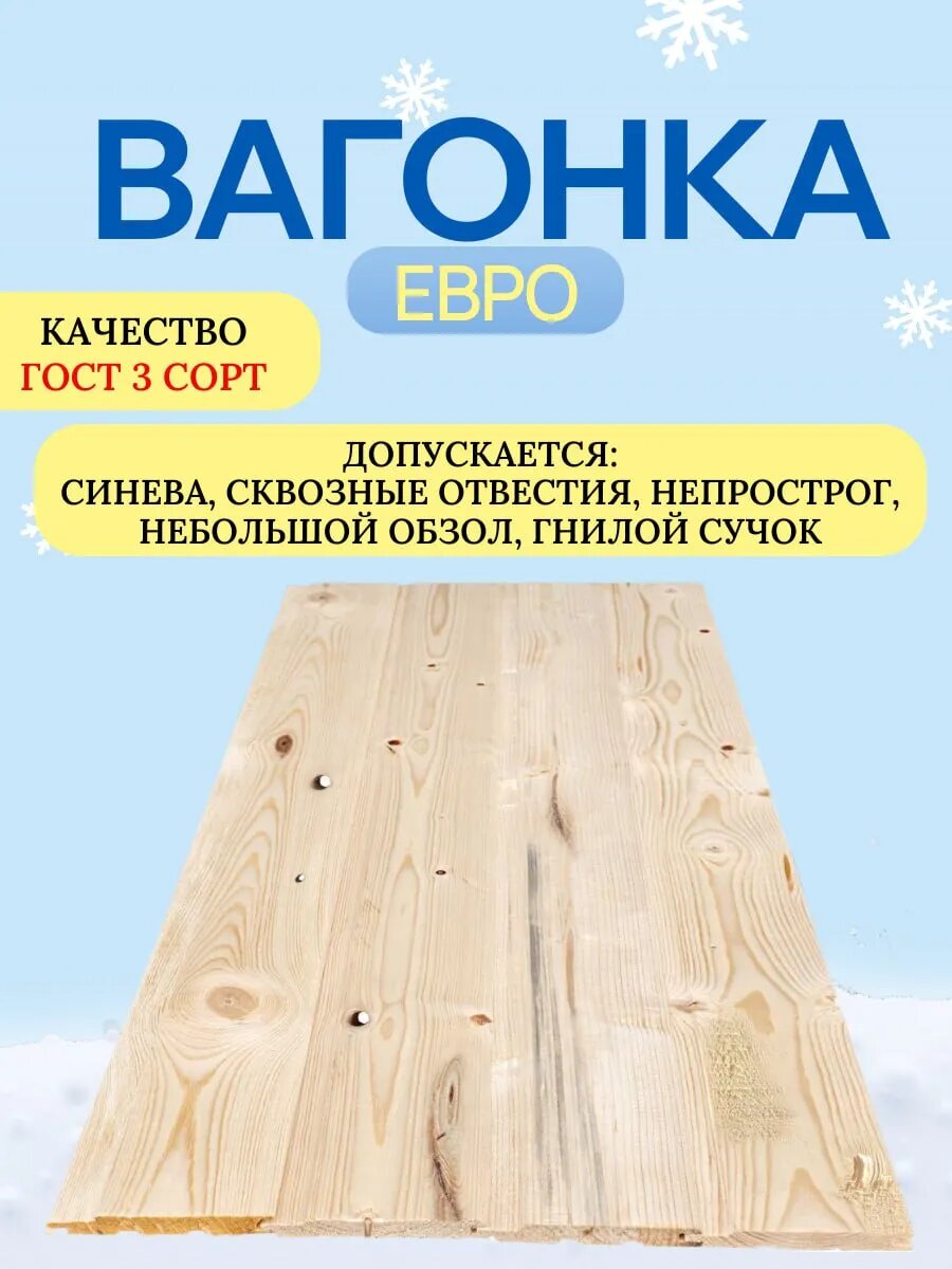 Вагонка евро хвоя сорт С — фото 1