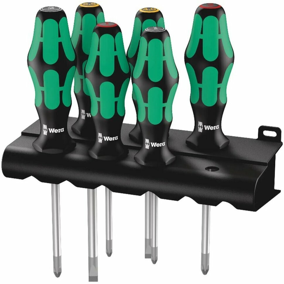 Набор отверток 6 предм. WERA Kraftform Plus Lasertip 335/350/355/6 105622, 1354736