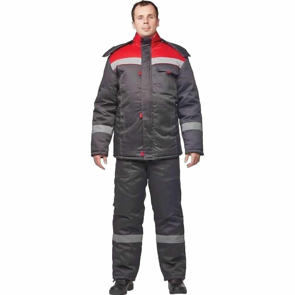 Костюм зим муж (куртка, пк) з31 сер/крас 88-92/170-176 (Арсенал-СП), 829965