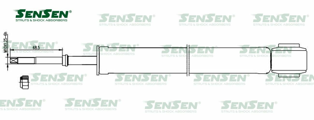 Амортизатор задний газовый Nissan Tiida для NISSAN Tiida 07- SENSEN 32120277
