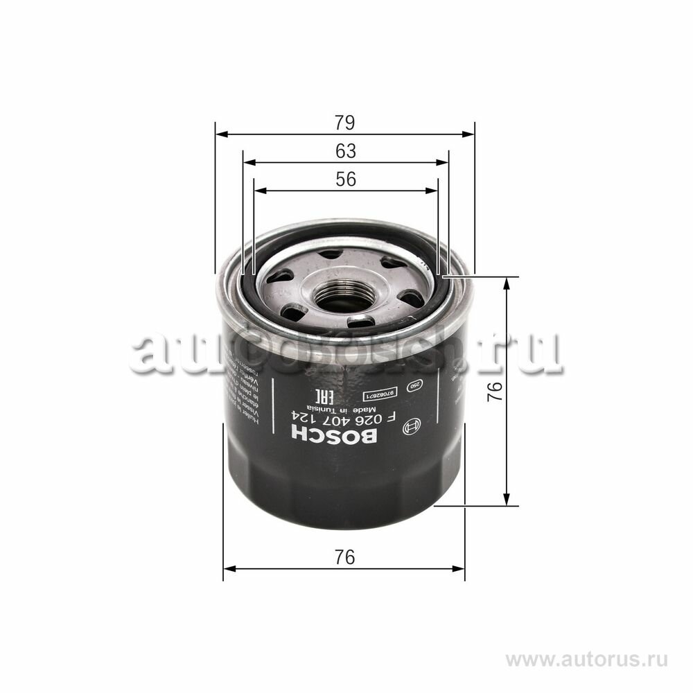 Фильтр масляный HYUNDAI KIA Mazda OPEL BOSCH F 026 407 124