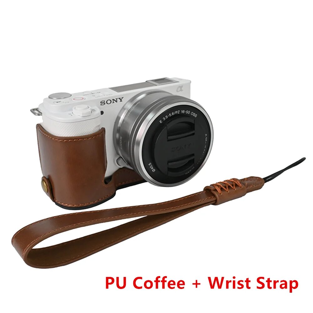 Сумка для Sony ZV-E10 PU Coffee + ремешок