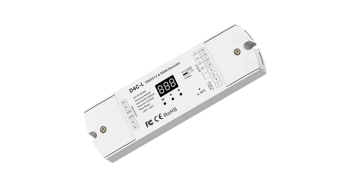 D4C-L 4-канальный DMX512 RDM декодер, Цвет: D4C-L(350-1200mA)