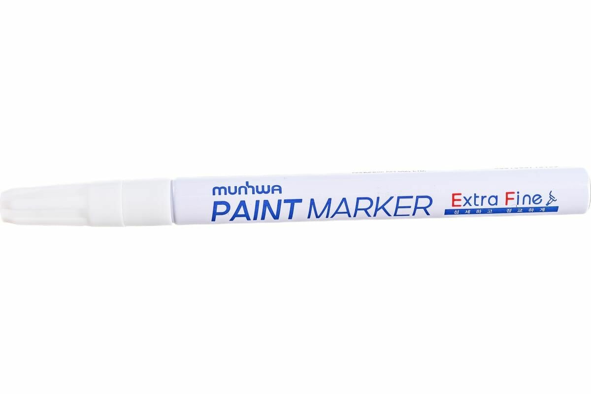Маркер-краска MunHwa PAINT MARKER EXTRA FINE, белая 1 мм
