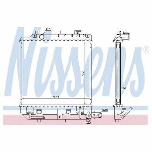 Основной радиатор (двигателя) Nissens 62459 для Mazda Demio