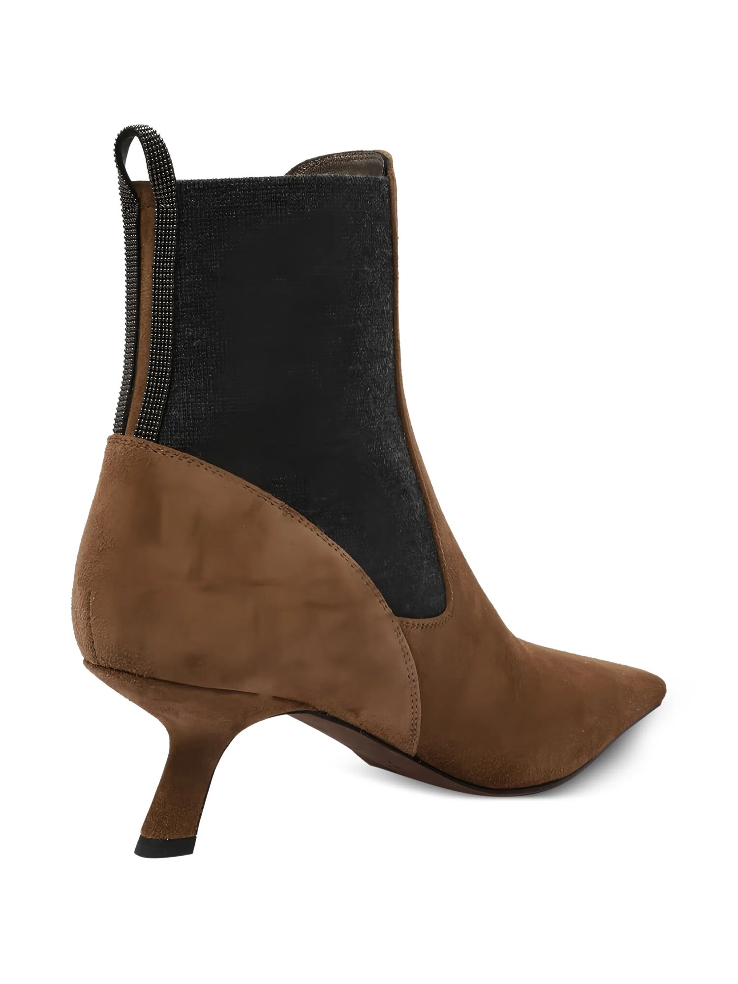 Ботинки BRUNELLO CUCINELLI Pull-tab suede boots, размер 38, brown — фото 1