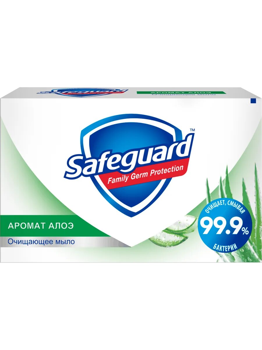 Туалетное мыло SAFEGUARD с ароматом алоэ, 100г