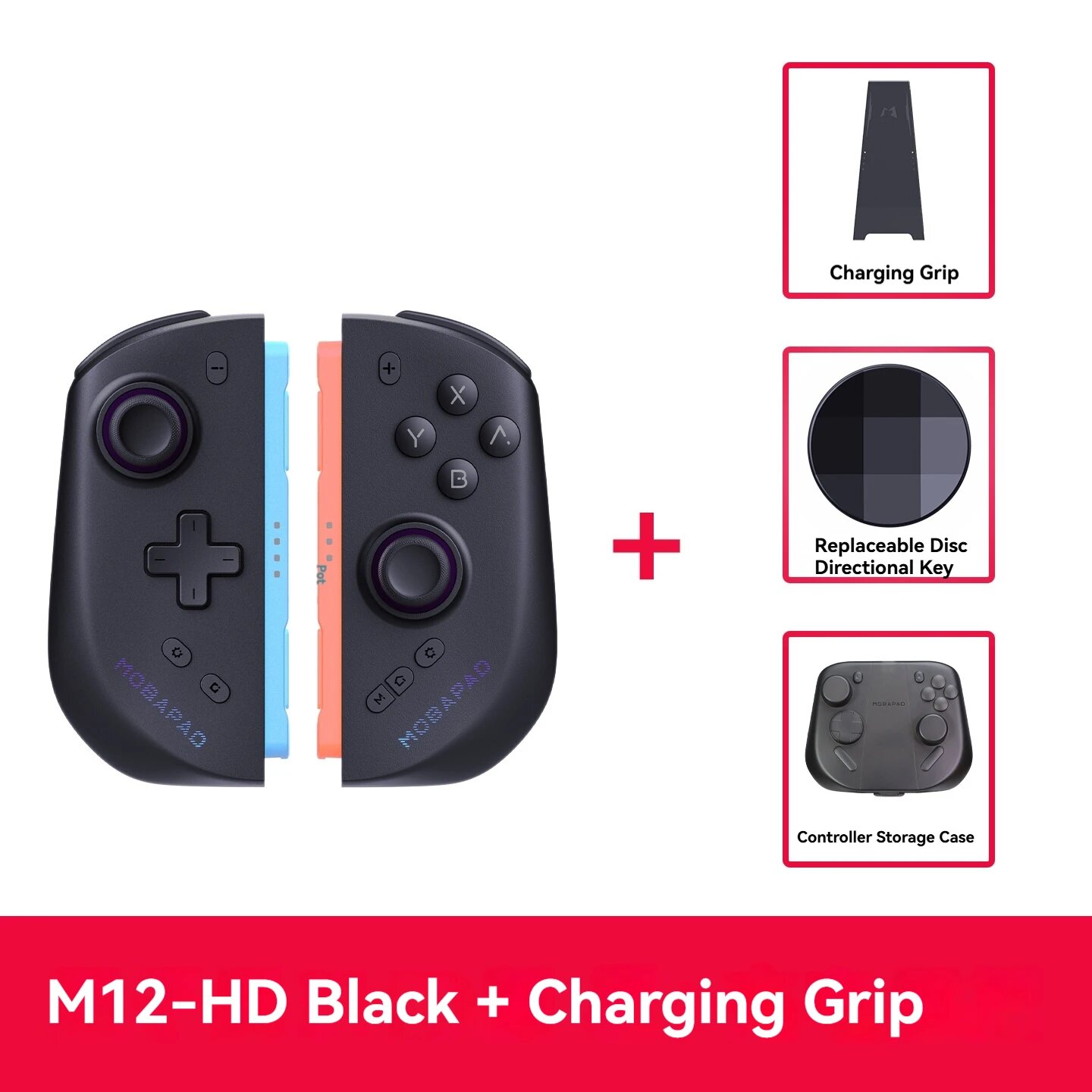 Беспроводной геймпад Mobapad M12HD 2 Joy Con для Nintendo Switch M12HD And Grip