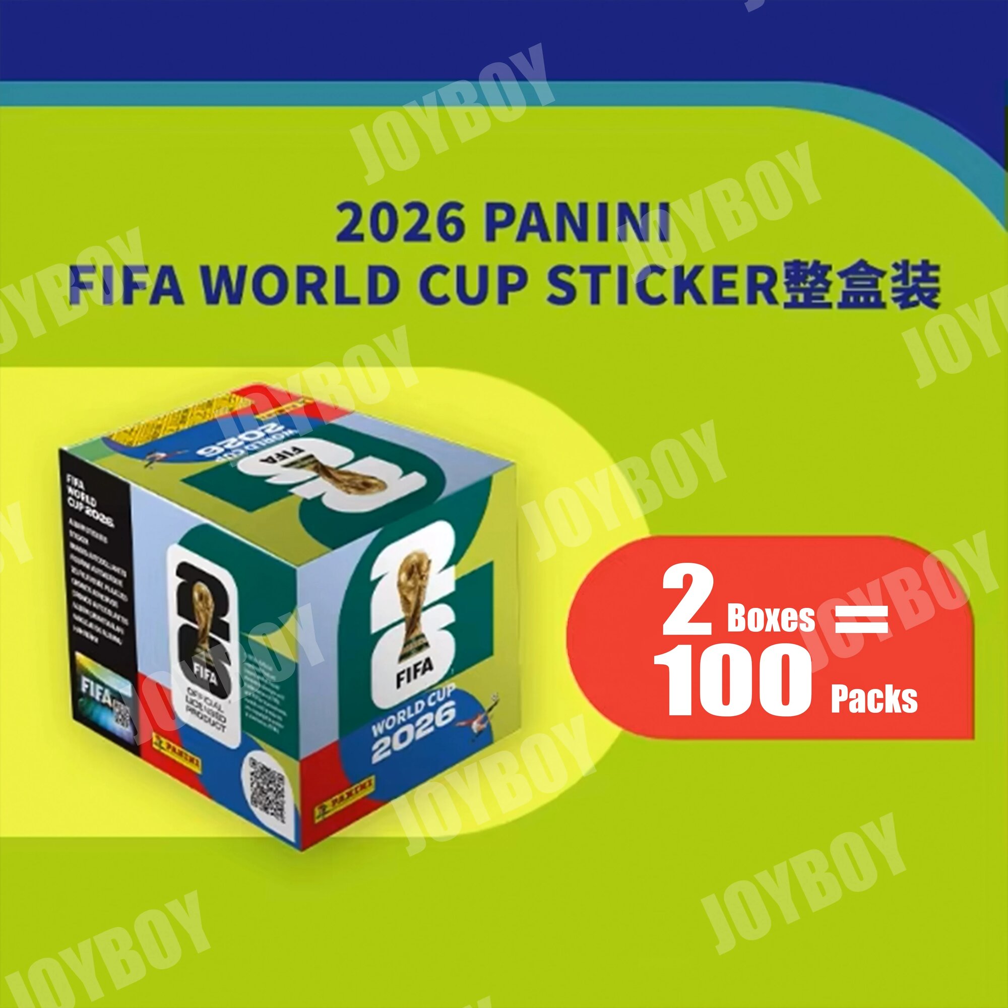 Panini FIFA World Cup 2026, 2 boxes, 100 packs