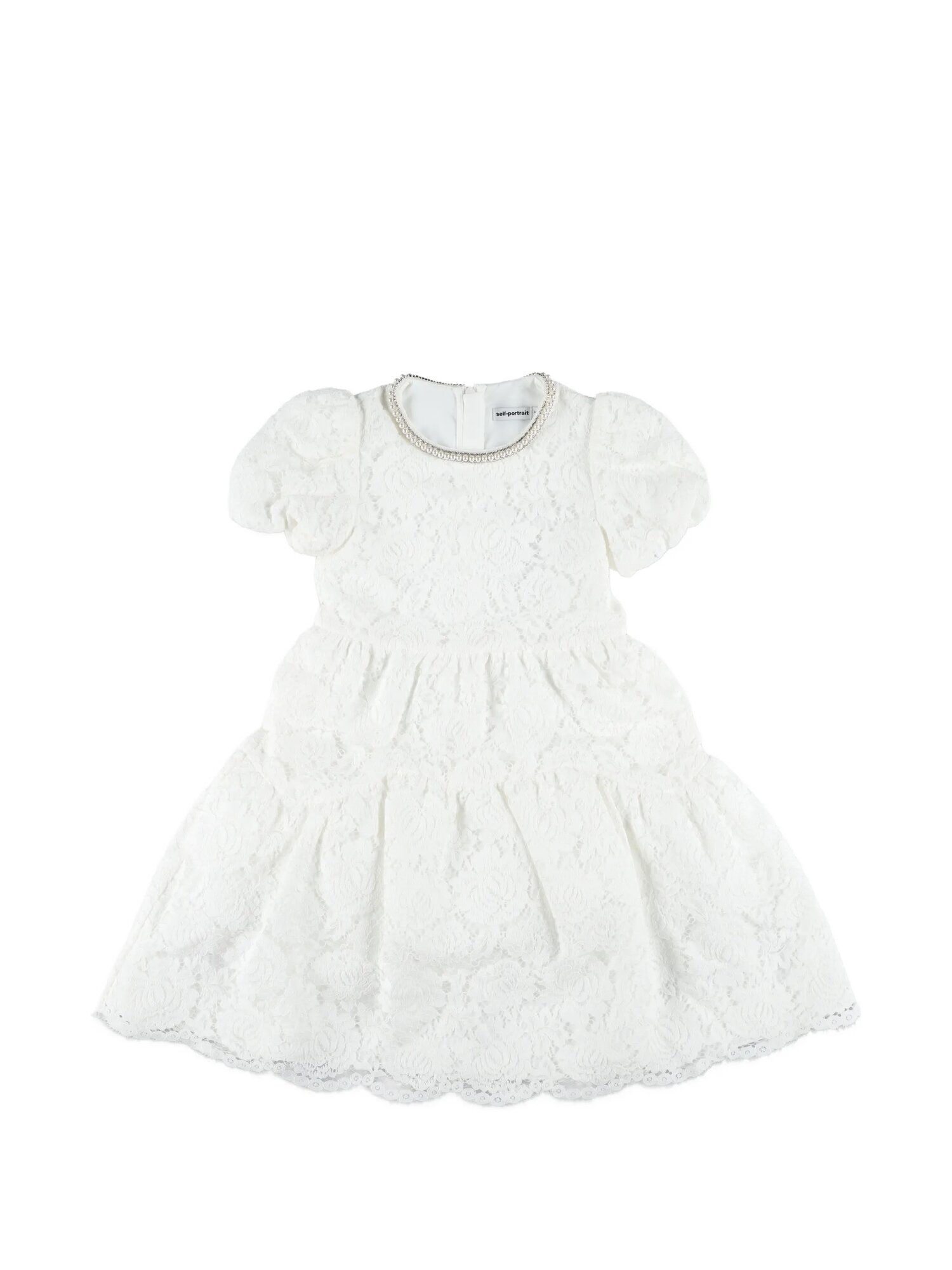 Платье Embellished floral-lace dress