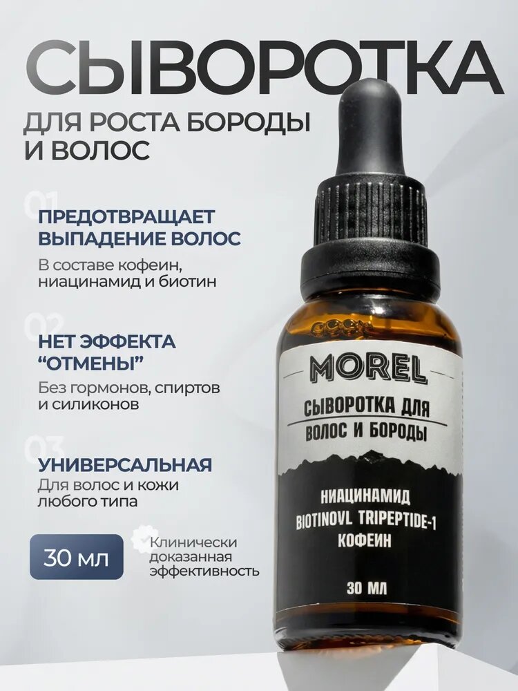 Сыворотка для роста волос и бороды, масло активатор от выпадения волос