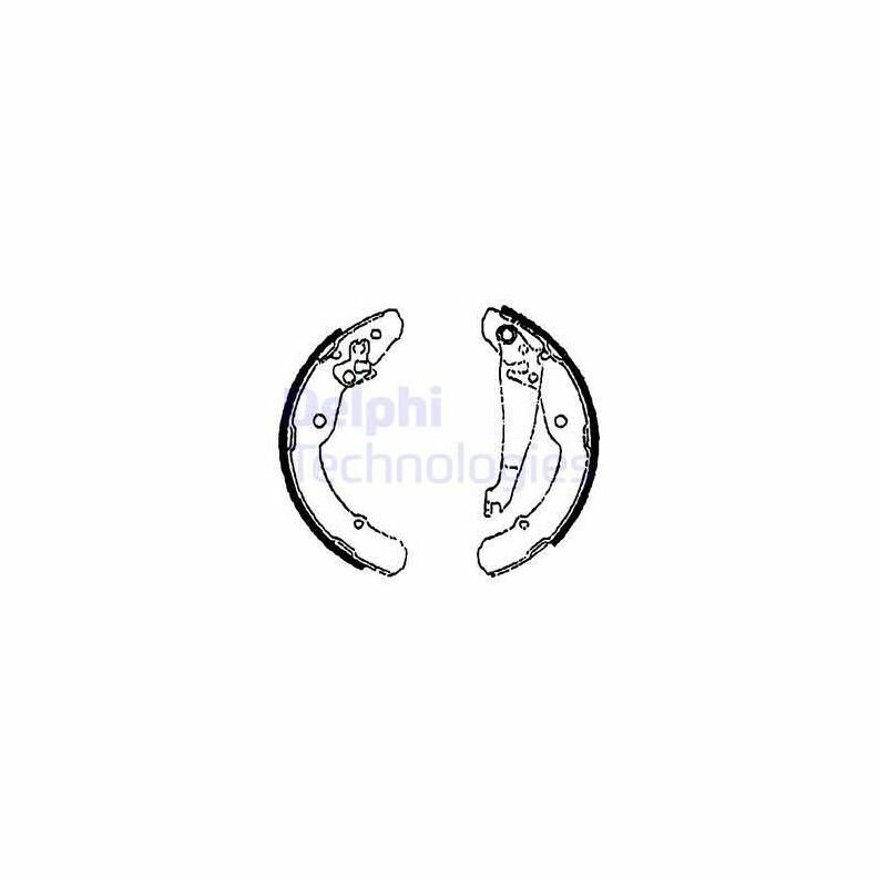 Колодки тормозные барабанные, комплект, DELPHI LS1784