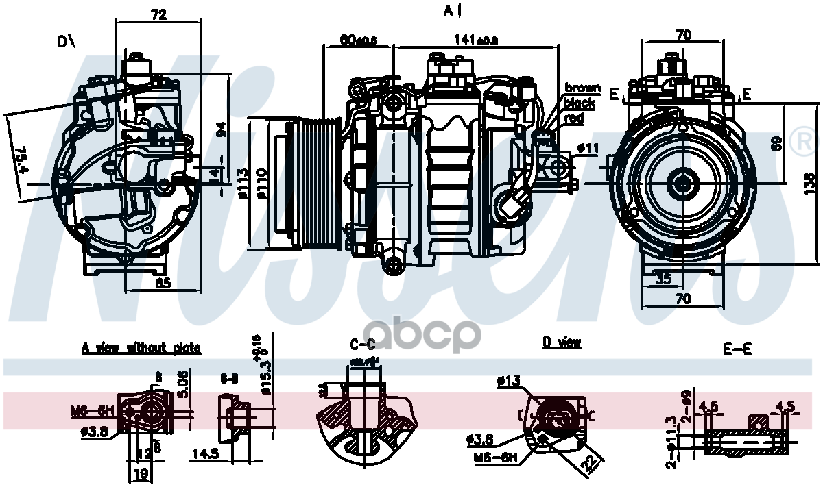 Компрессор кондиционера Nissens арт. 890060