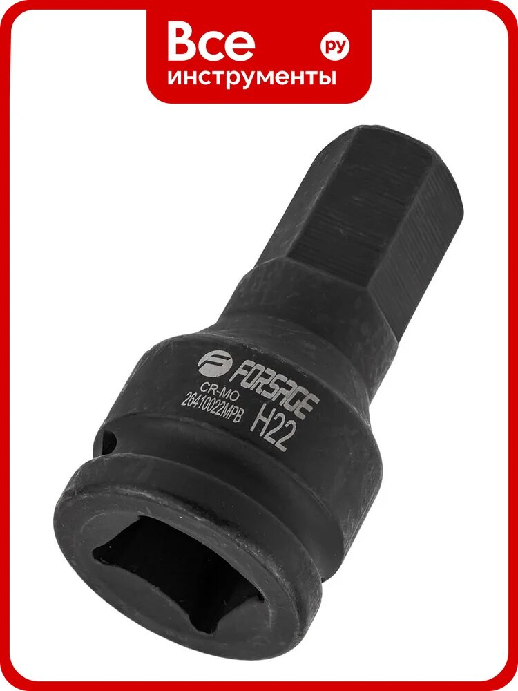 Головка-бита ударная 6 - гранная 22 мм, 3/4" Forsage F-26410022MPB(57147)