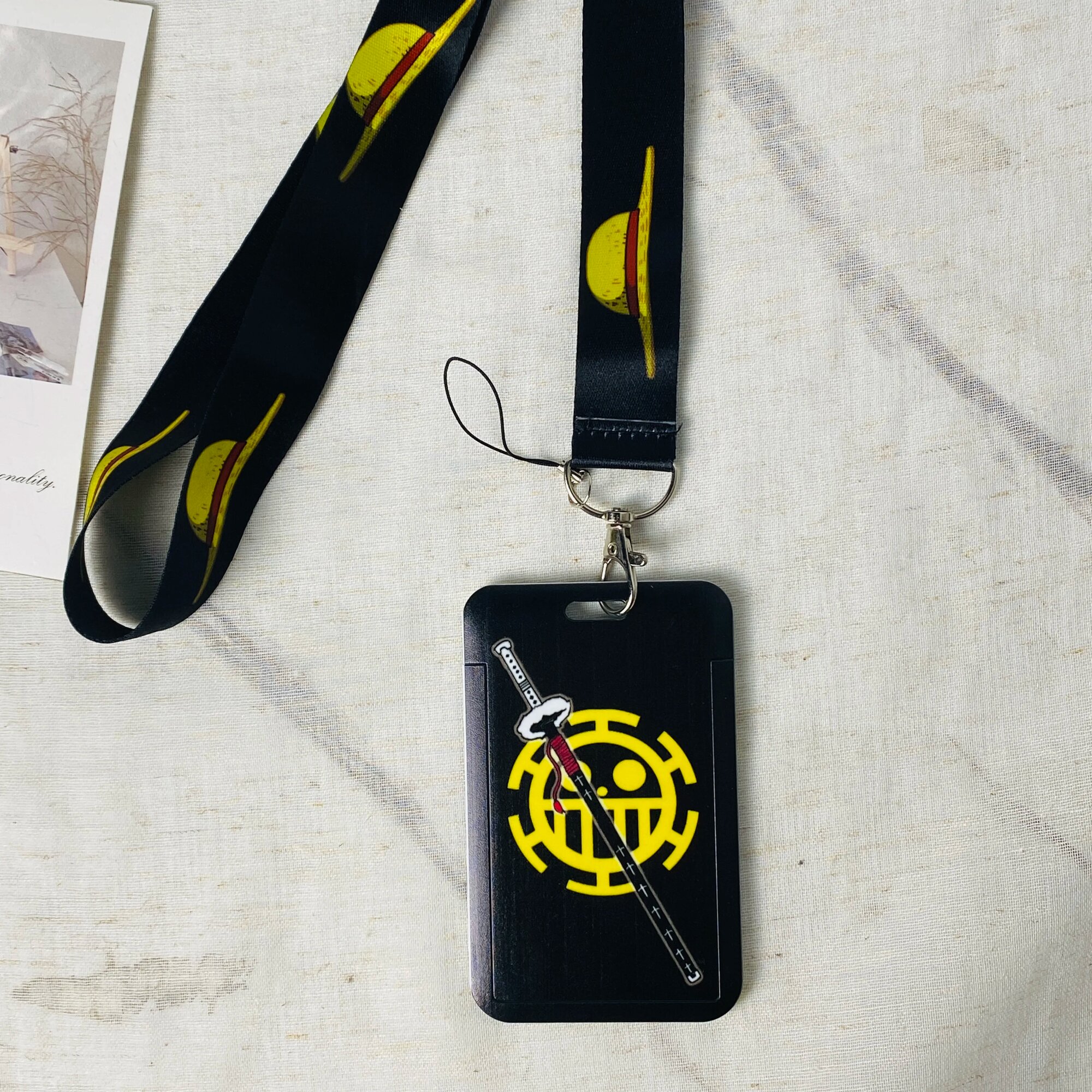 Anime Cartoon Credential Holder Keychains Neck Lanyard For Pass Card Anime Credit Card Holder Keychain Straps Wholesale
