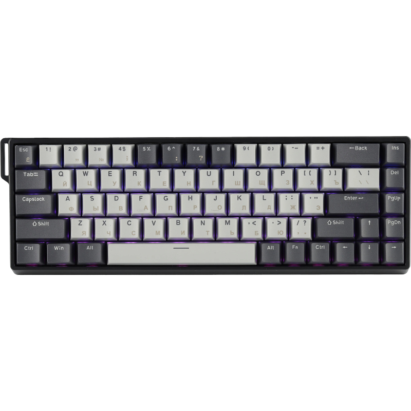 Игровая клавиатура/ Механическая клавиатура AULA WIN68HE PRO Edition Light Серо-тёмно-серый Meteor магнитные свитчи 6978080504128