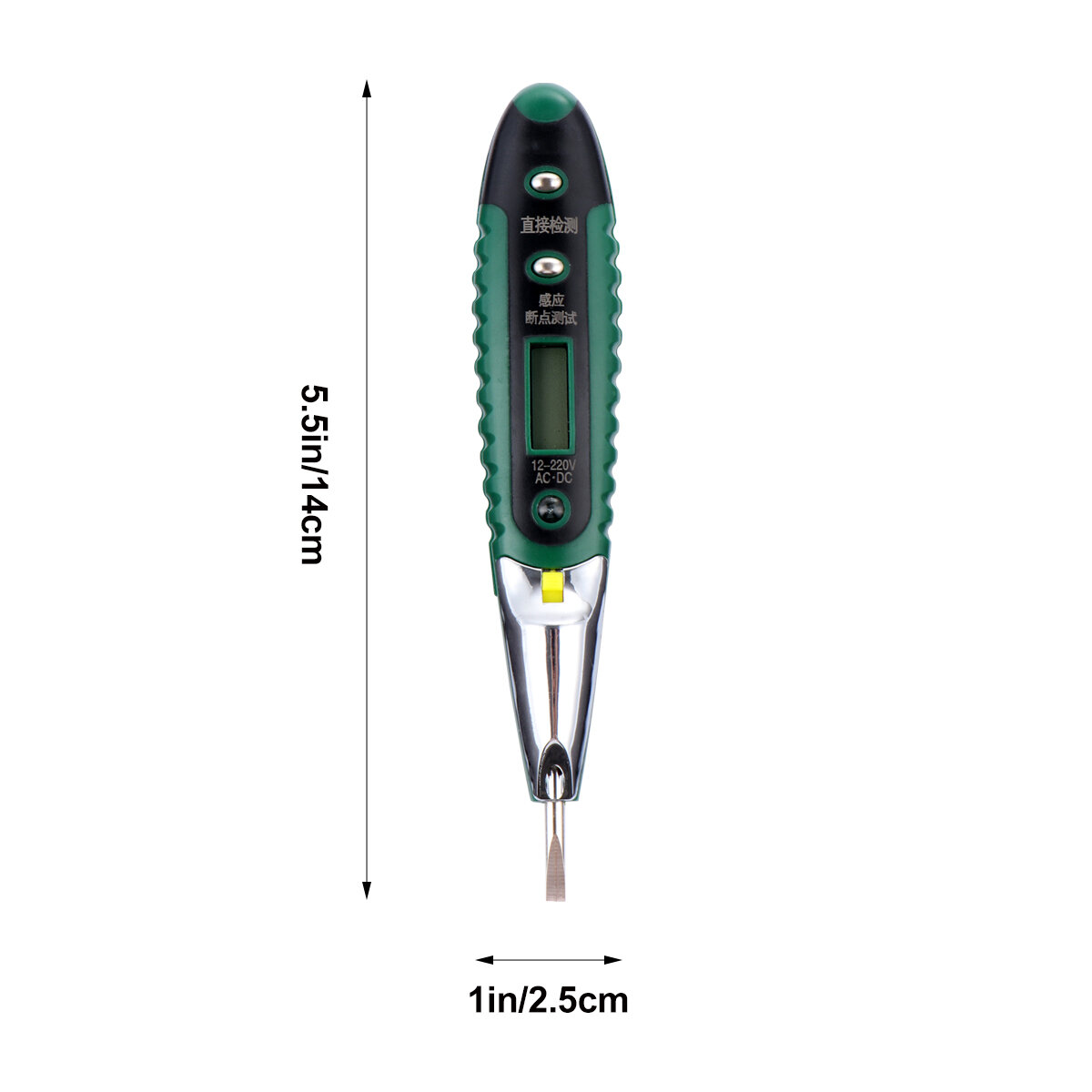 Цифровой Тестер Напряжения С Подсветкой Для Измерения 12-220V 14X2.5Cm