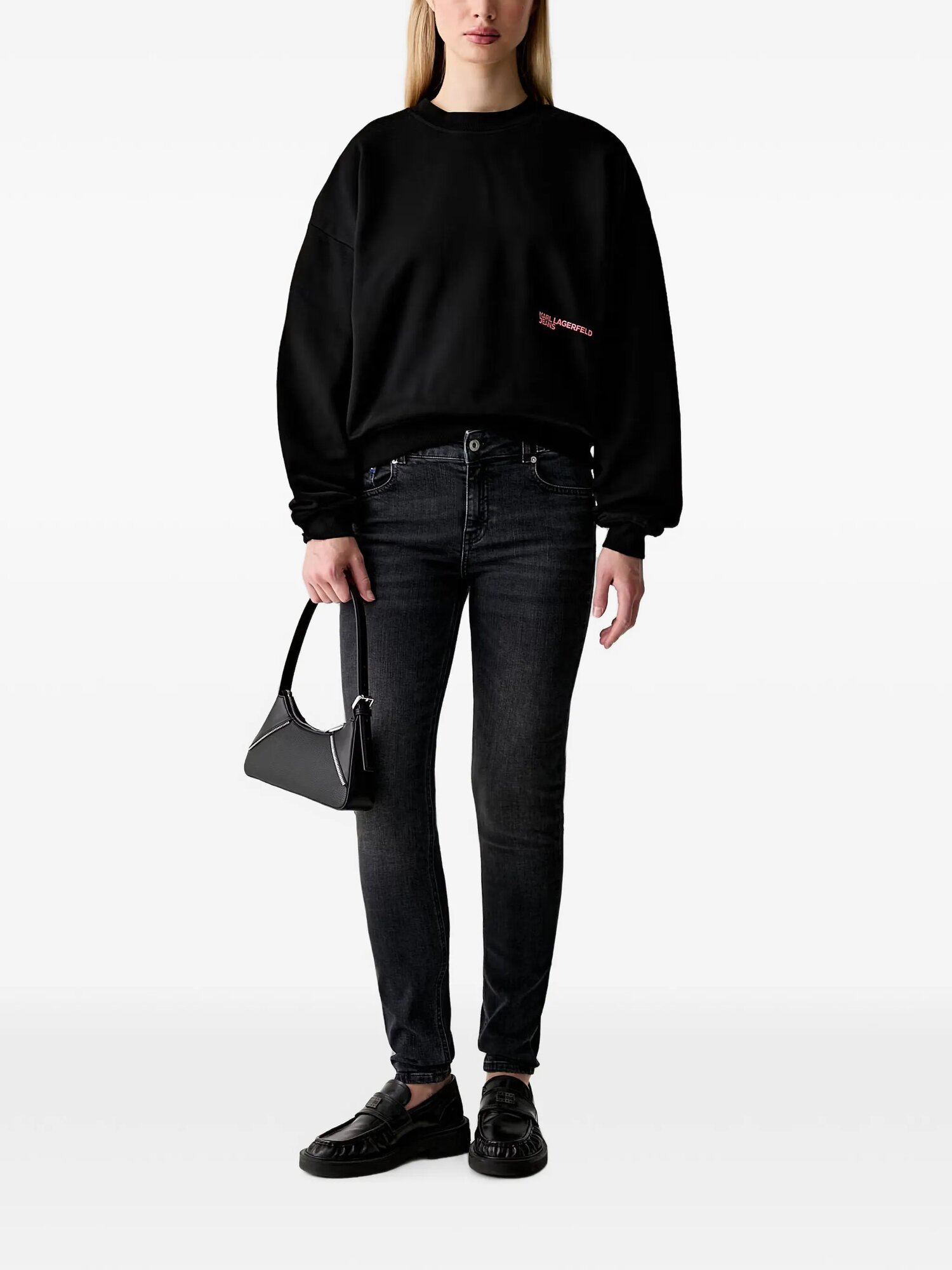 Толстовка KARL LAGERFELD JEANS Logo-print sweatshirt, размер 38 — фото 1