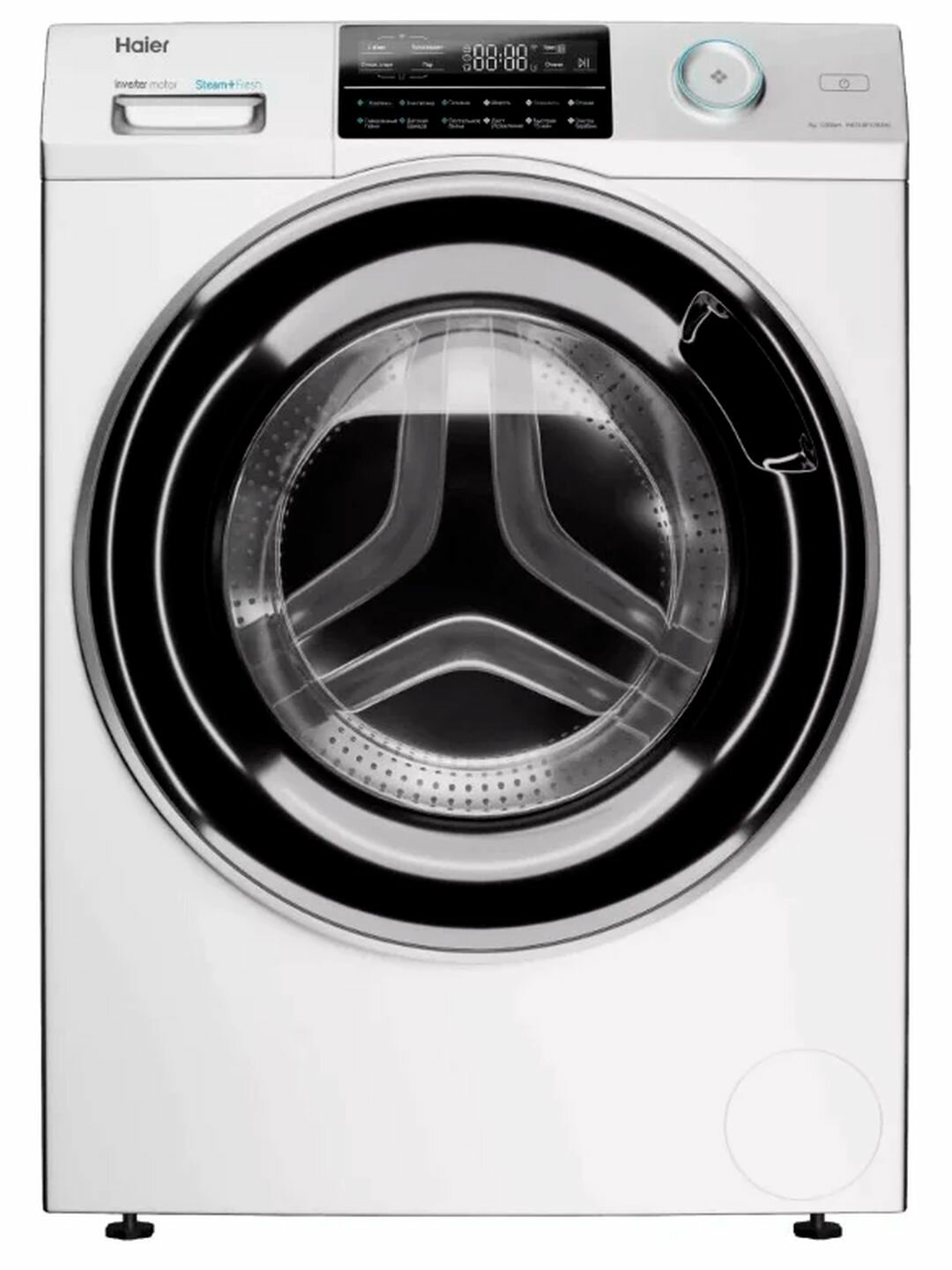 Стиральная машина Haier HW70-BP12969AE, узкая, инверторная, с паром, управление со смартфона, загрузка 7 кг, белый