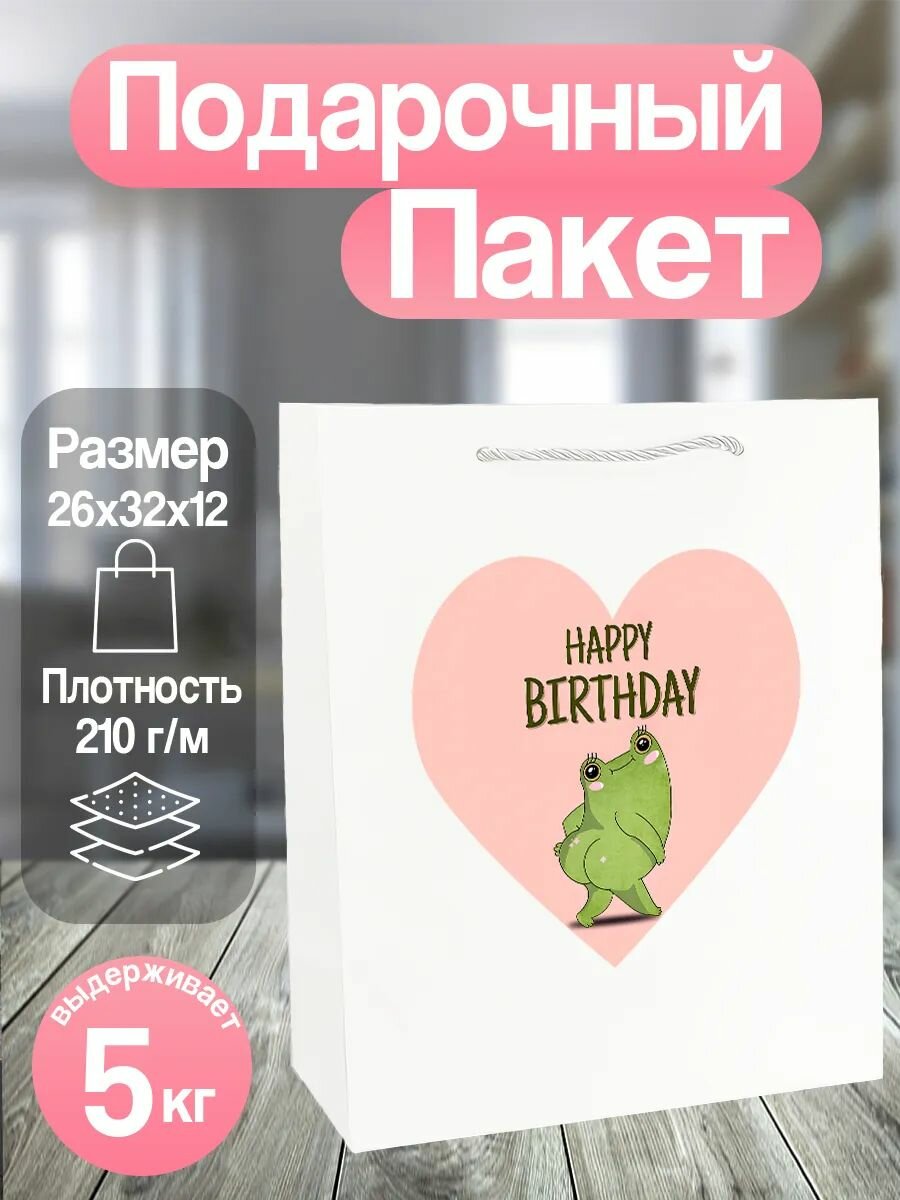 Пакет подарочный на день рождение