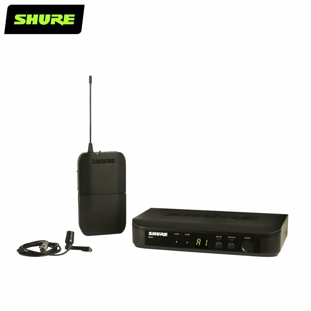 Радиосистема Shure BLX14/CVL, беспроводной петличный микрофон, черная матовая