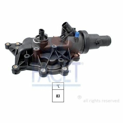 Термостат (в корпусе) renault: clio iii (br0/1, cr0/1) 1.4 16v/1.6 16v 05-, laguna ii (bg0/1_) 1.6 1 Facet 78706 для Renault Clio III, Fluence, GRAND SCENIC II JM01 II, GRAND SCENIC III JZ01 III,