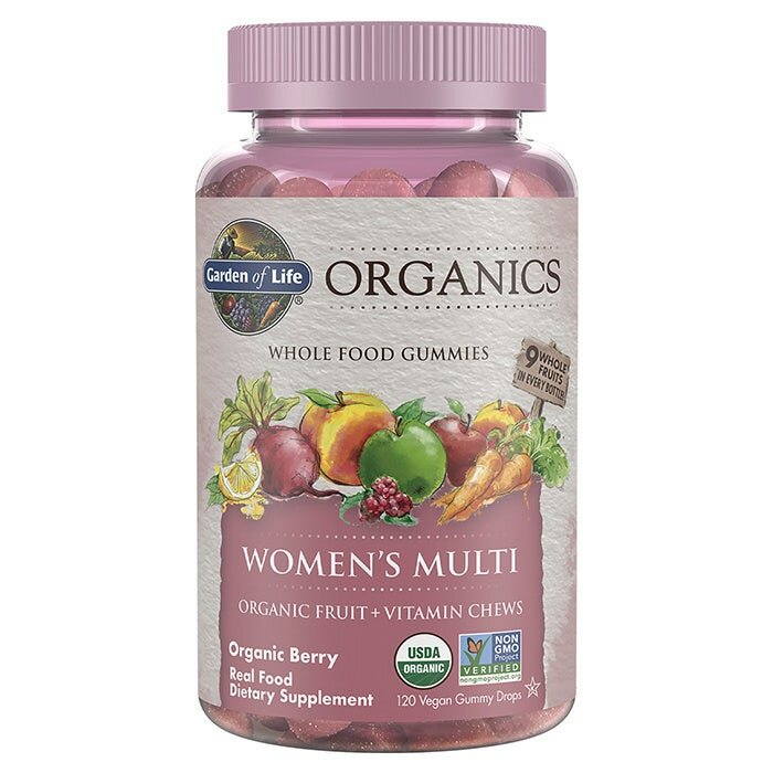 Garden of Life, MyKind Organics, мультивитамины для женщин, органические ягоды, 120 веганских жевательных таблеток