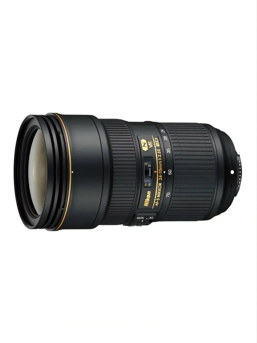 Объектив Nikon AF-S Nikkor 24-70 mm f/2.8 E ED VR, универсальный, черный
