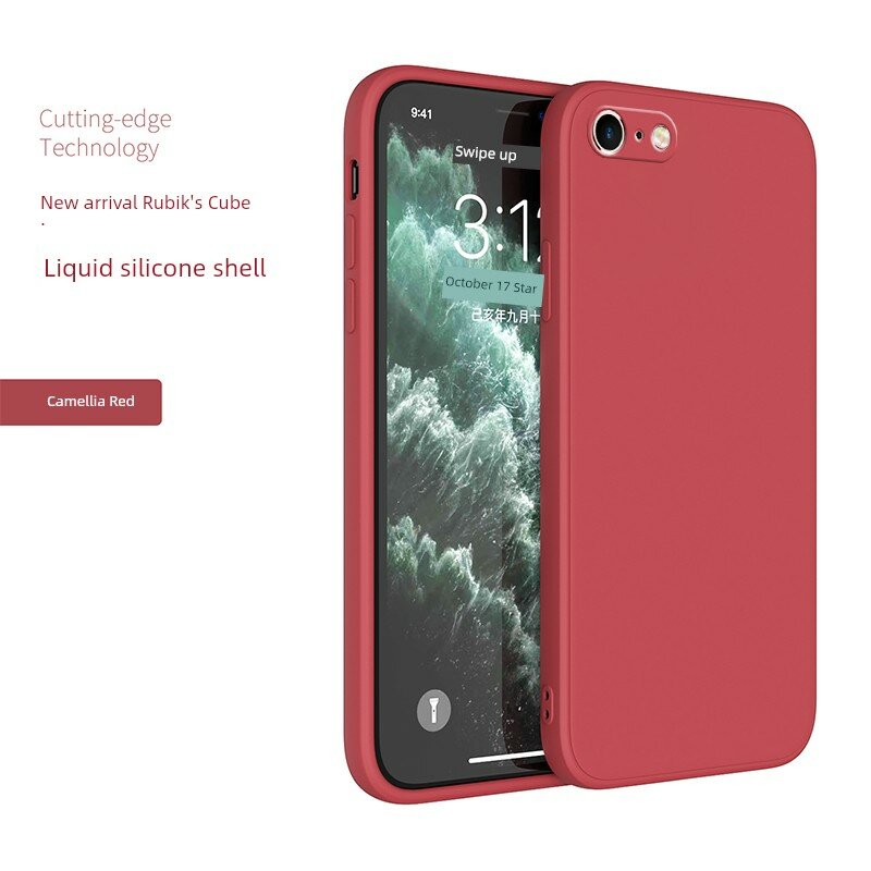 Мягкий чехол из ТПУ для iPhone 6s, розовый камелот, полная защита, материал жидкий силикон