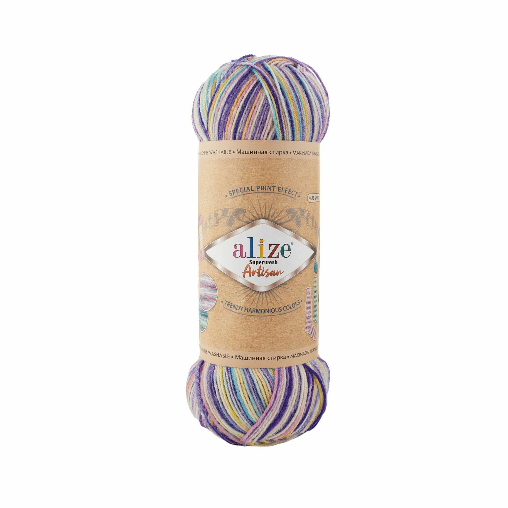 Пряжа Супервош Артисан (Superwash Artisan) упаковка 5 мотков 100 г. 420 м.75% SW шерсть 25% полиамид цвет 9003