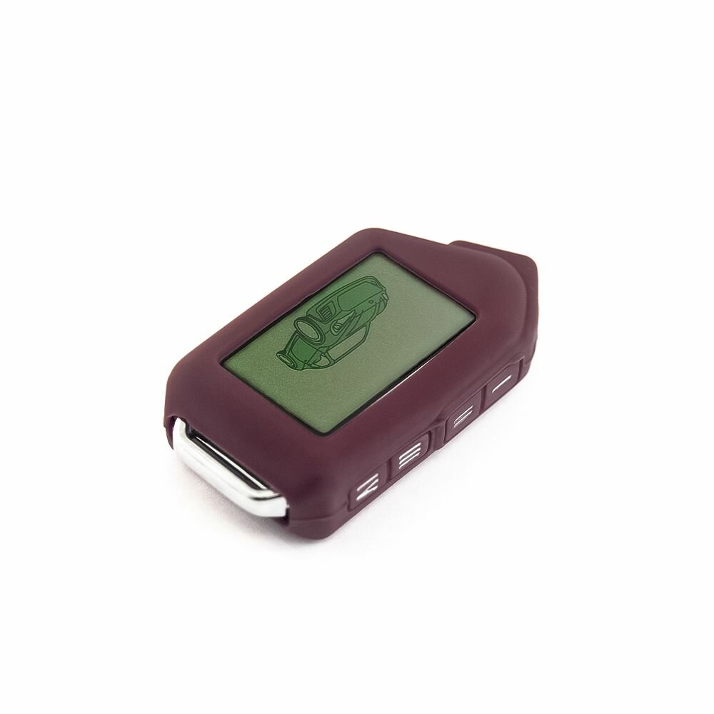 Чехол для брелока Scher-Khan Mobicar 1 2 3 A B M10 M20 M30, Силиконовый Бордовый