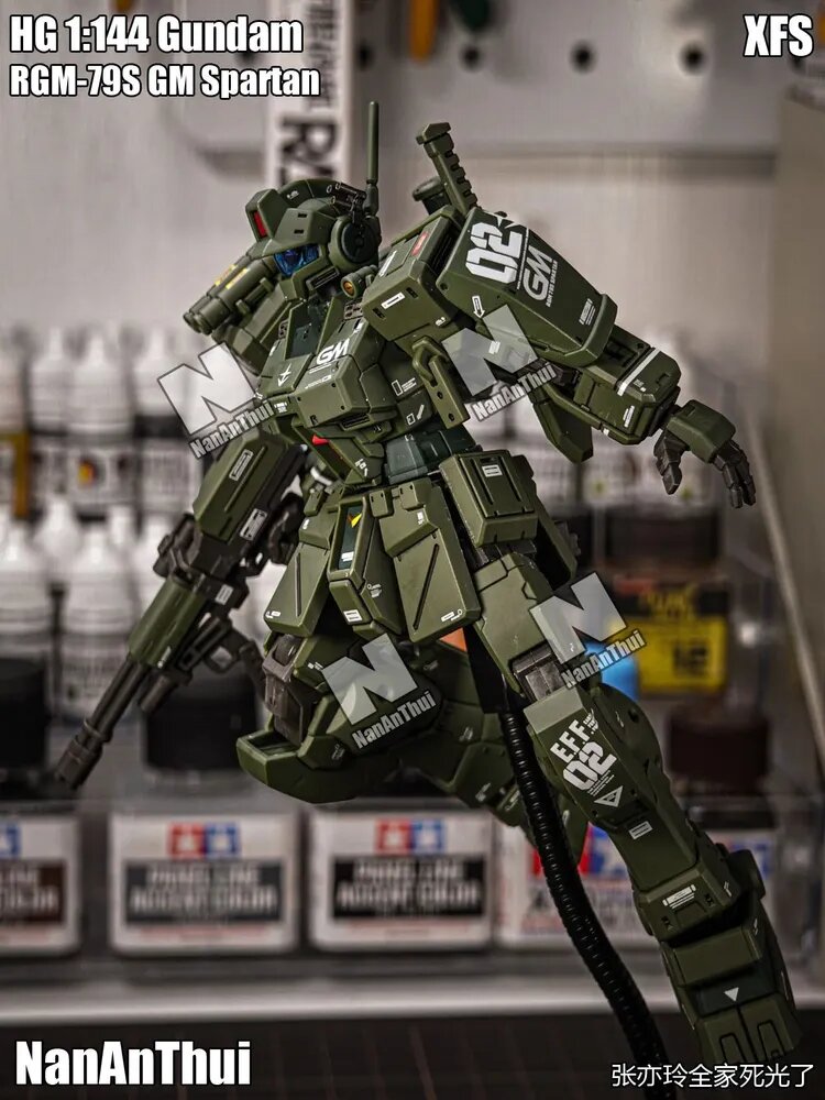 Сборная Игрушечная фигурка модель HG 1:144 Gundam RGM-79S GM Spartan, JIM, Высококачественная модель, Поставляется с бесплатными наклейками и кронштейнами