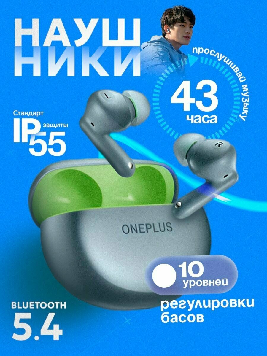 Беспроводные наушники OnePlus Buds Ace 2 с активным шумоподавлением и качественным звуком